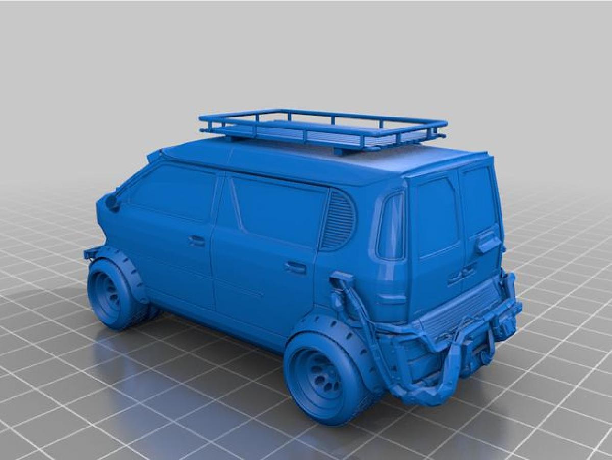 Imprimir STL minivan de gueto cyberpunk Modelo 3D - 6163773
