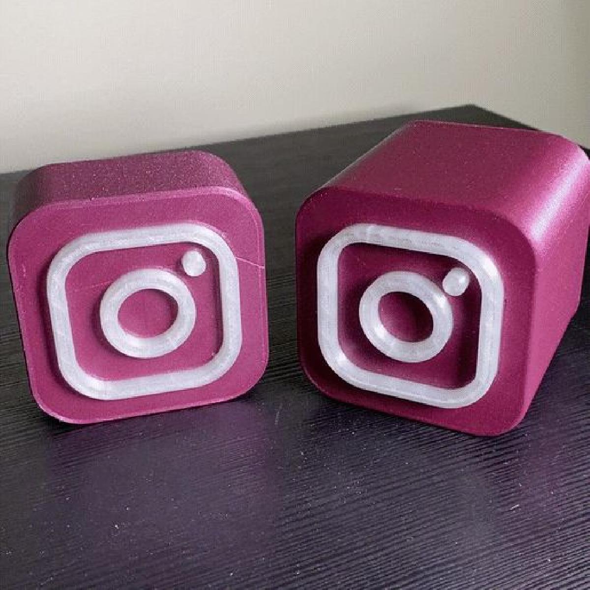 Imprimir STL Logotipo do Instagram Decoracao de mesa Modelo 3D ...