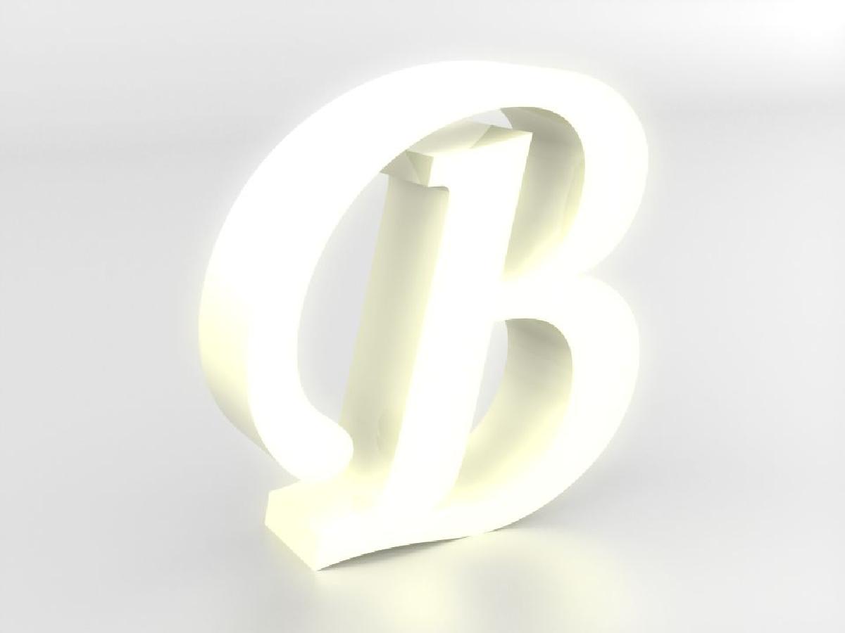 Imprimir STL Letras decorativas A Z, luz LED Modelo 3D - 6896599