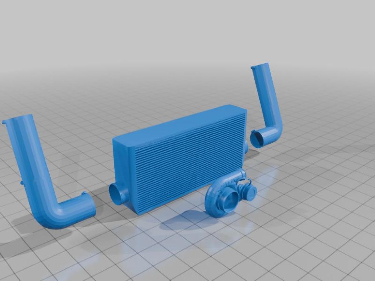 Imprimir STL Toyota Celica ST185 Intercooler e Turboalimentador CT26 ...